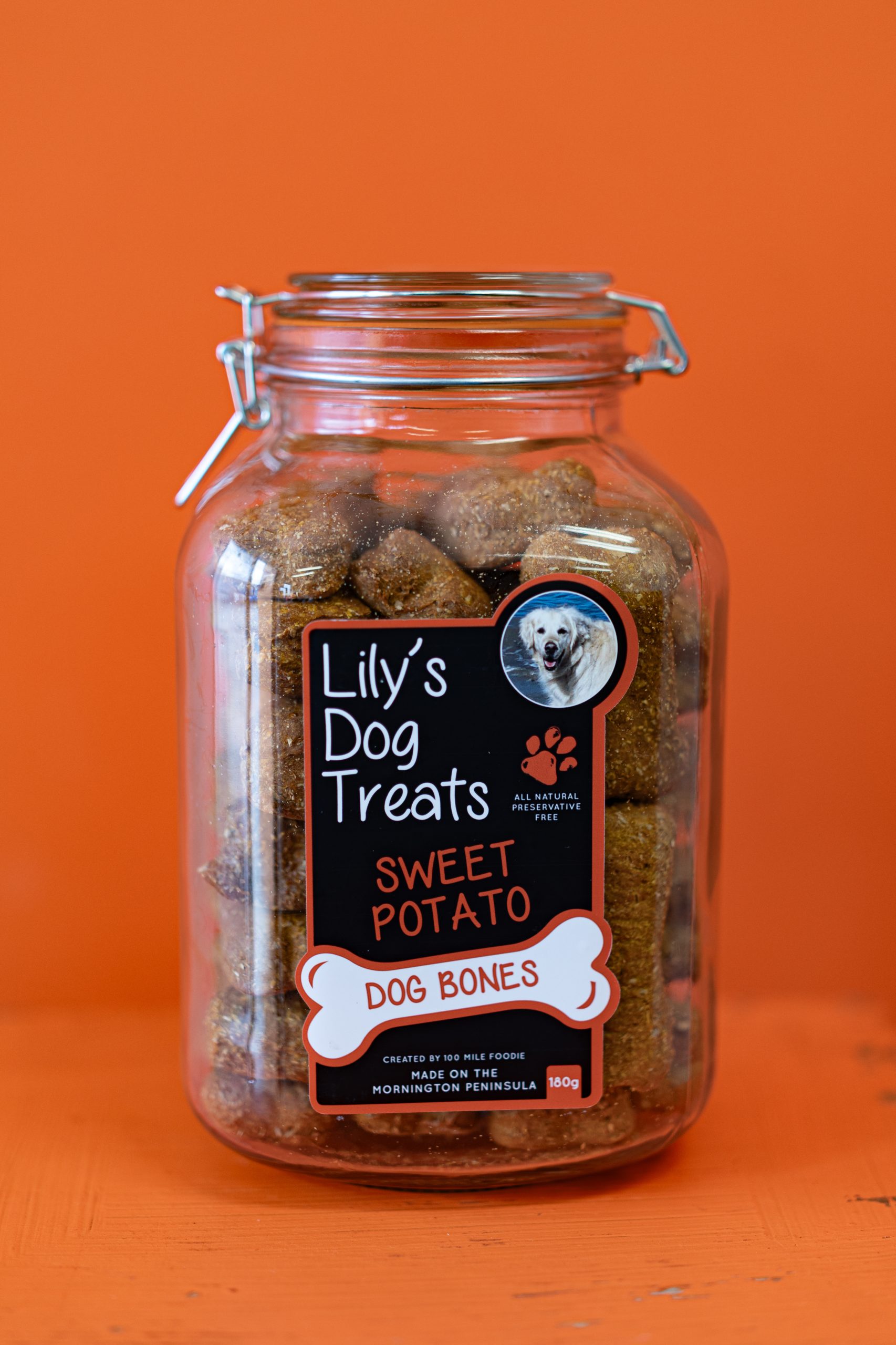 Sweet Potato Dog Bone Jar – Lily's Dog Treats